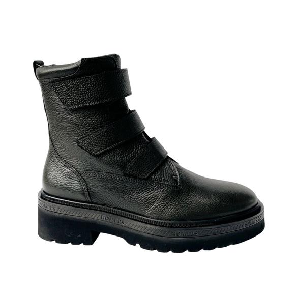 Homers Artisan | Shoes | New Homers Womens Siena Velcro Strap Moto Boot ...